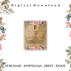 Runes Printable Pages of Symbols and Sign Ancient Spiritual Runic ...