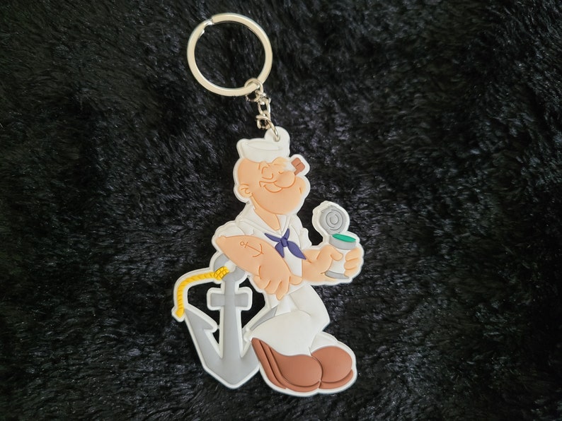 Popeye the Sailor Man Cartoon Sailor Keychain Sailor Keyring Classic ...