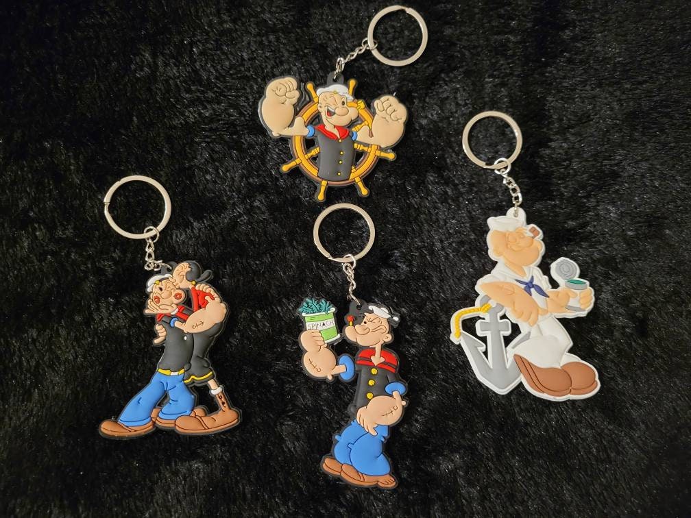Popeye the Sailor Man Cartoon Sailor Keychain Sailor Keyring Classic ...