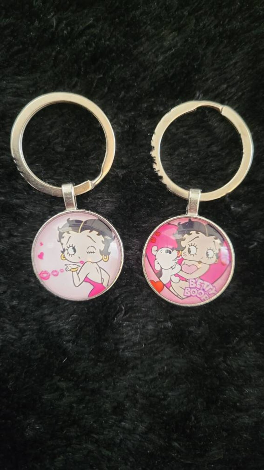 Betty Boop and Puppy, Betty Boop Blows a Kiss, Betty Boop Keychains ...