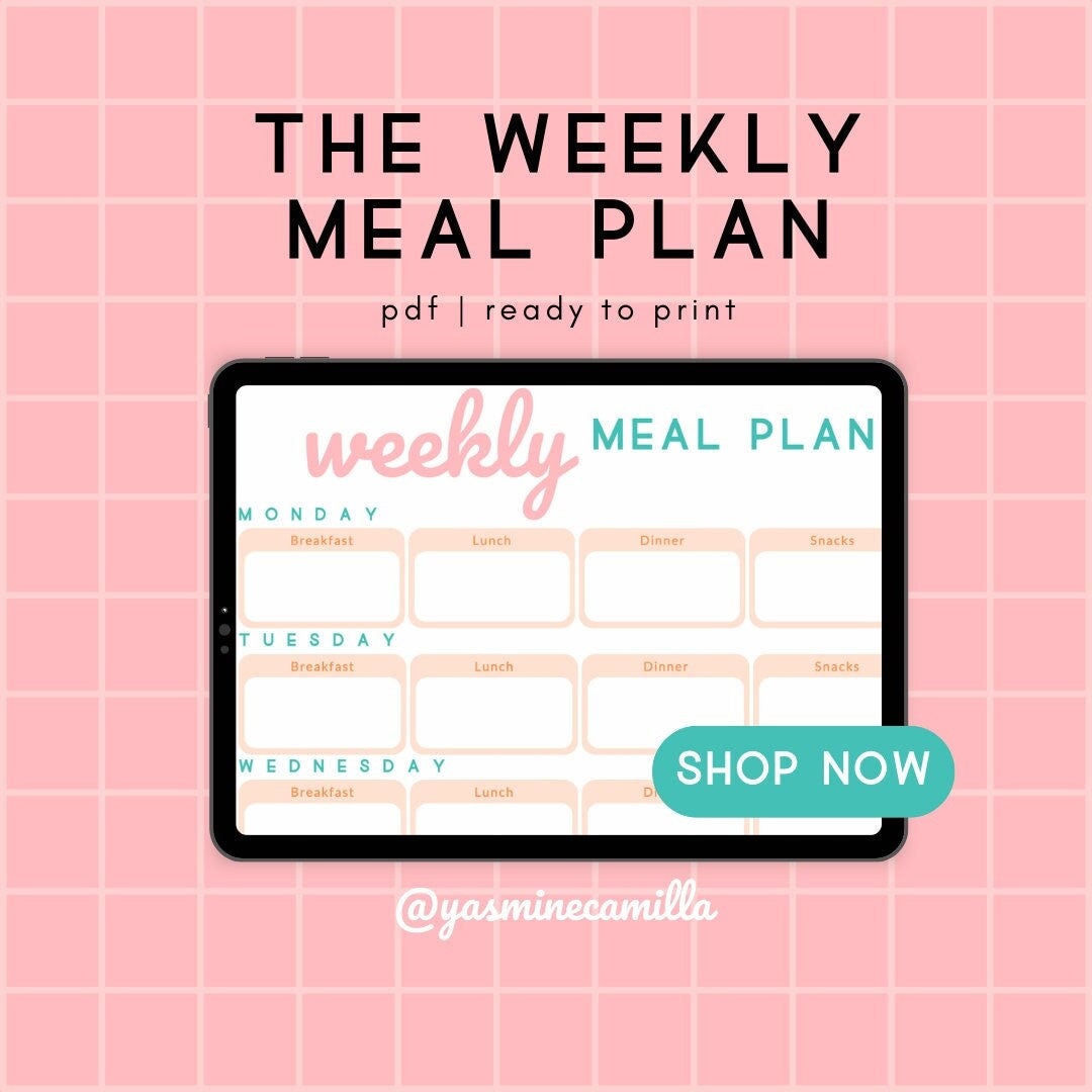 THE MEAL PLANNER - A Simple Weekly Meal Planner for Your Home ...