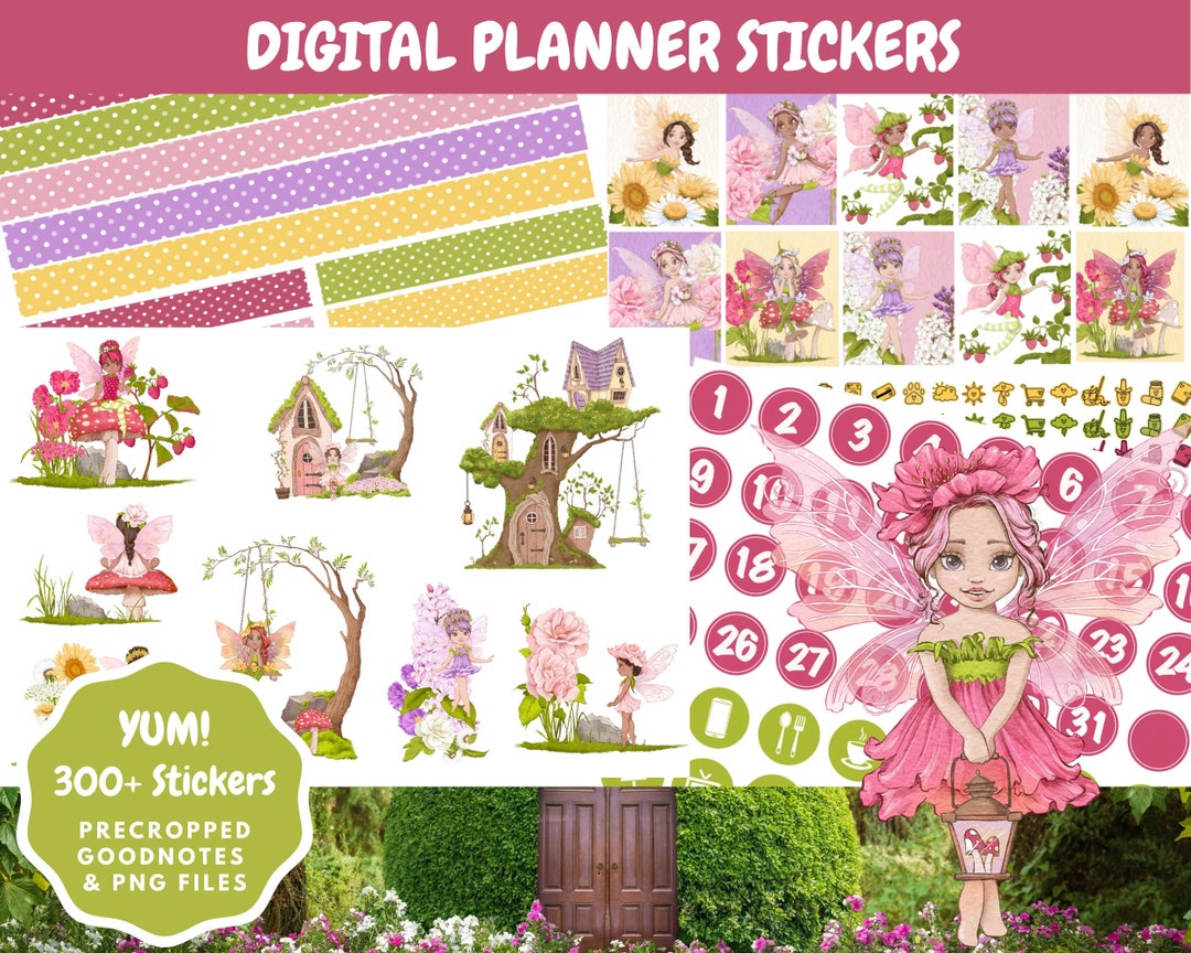 Fairy Garden Digital Planner Stickers for Goodnotes, Magic Fantasy ...