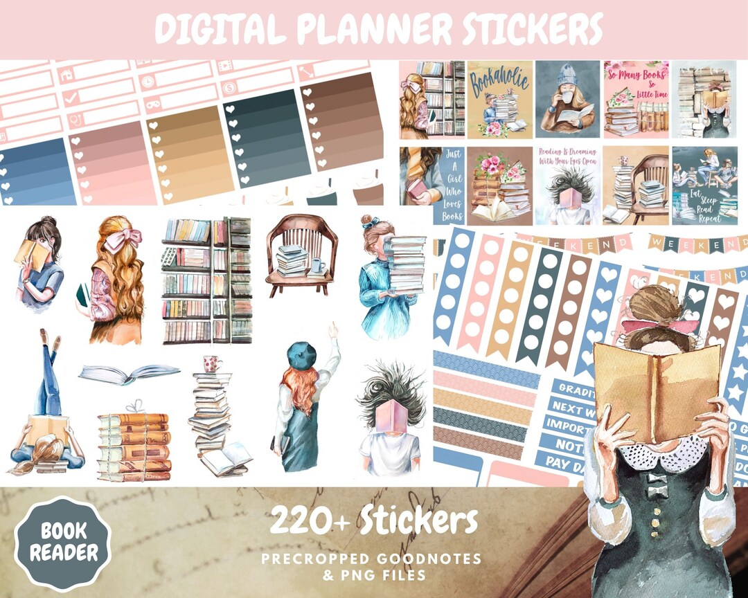 Planner Stickers, Digital Stickers, Book Stickers, Weekly Sticker Kit ...