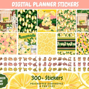 Weekly Stickers for DIGITAL PLANNER PNG Goodnotes July Summer Clipart ...