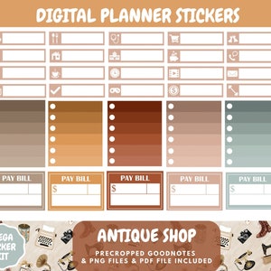 Vintage Digital Planner Stickers for Goodnotes, Fall Antique Shop ...