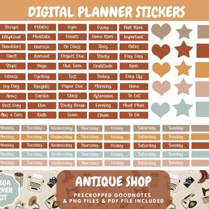 Vintage Digital Planner Stickers for Goodnotes, Fall Antique Shop ...