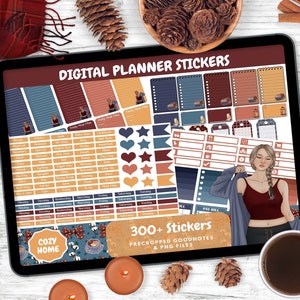 Cozy Home Digital Planner Stickers for Goodnotes Fall - Etsy