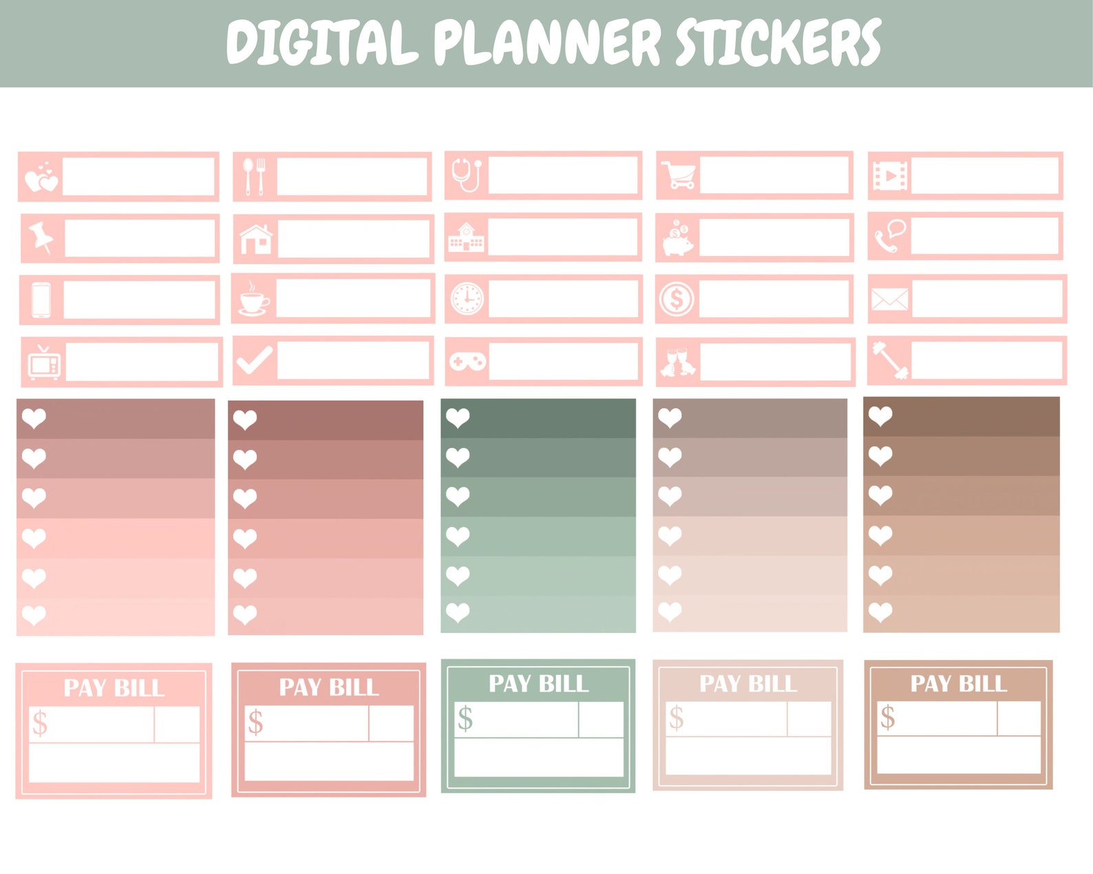 Coffee Digital Planner Stickers for Goodnotes Cozy Farmhouse - Etsy