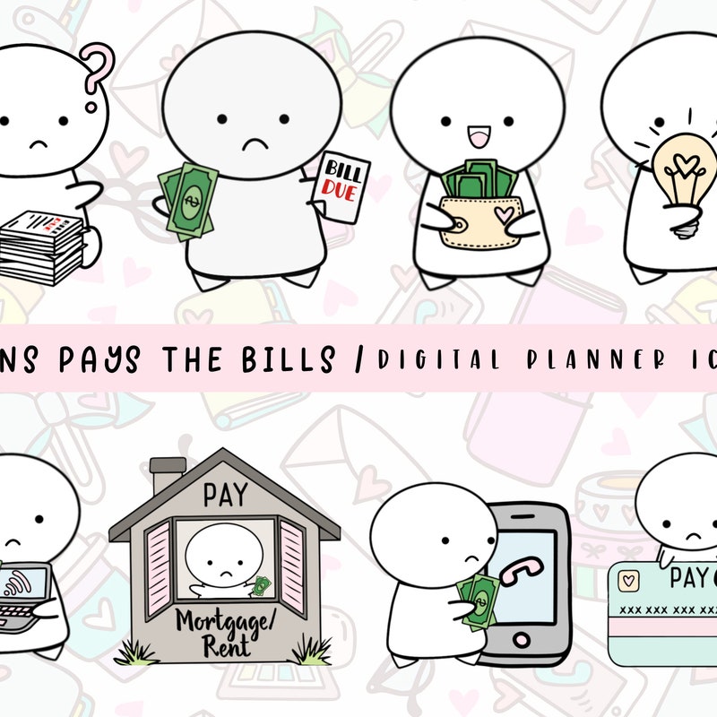 Bill Pay Stickers - Etsy