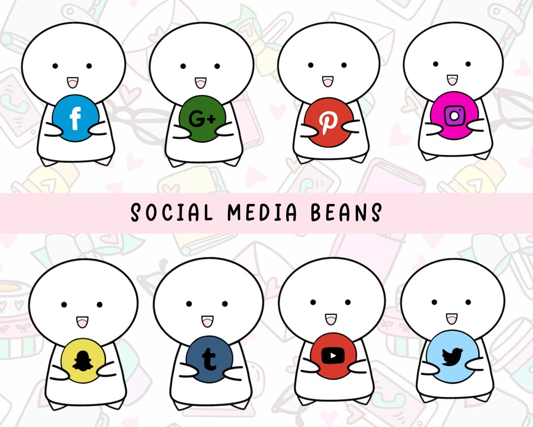 Social Media Emoticon Icon Stickers Goodnotes Digital Planner Stickers ...
