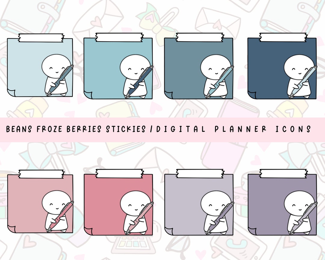 Emoticon Digital Note Stickies Goodnotes Digital Planner Sticker Bullet ...