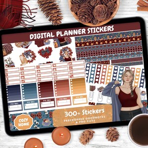 Cozy Home Digital Planner Stickers for Goodnotes Fall - Etsy