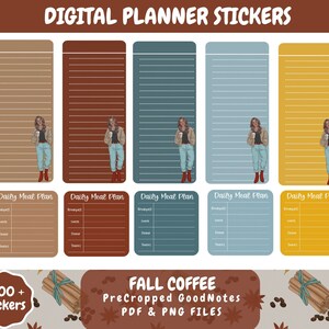 September Coffee Digital Planner Stickers for Goodnotes Cozy - Etsy