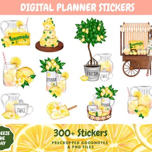 Weekly Stickers for DIGITAL PLANNER PNG Goodnotes July Summer Clipart ...