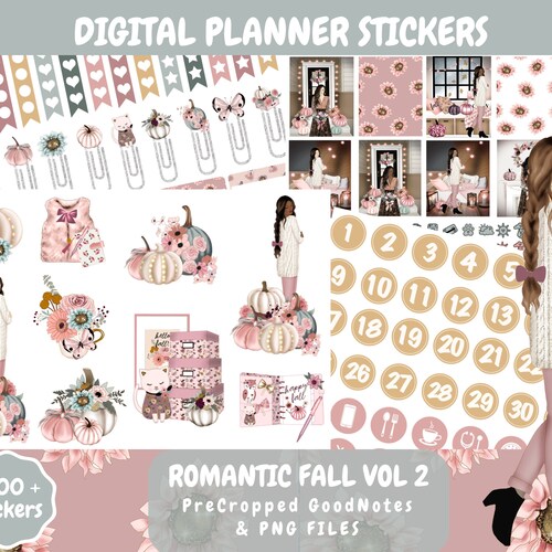 July Sunflower Stickers for DIGITAL PLANNER PNG Goodnotes - Etsy