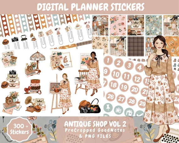 Weekly August Digital Planner Stickers for Goodnotes Fall - Etsy