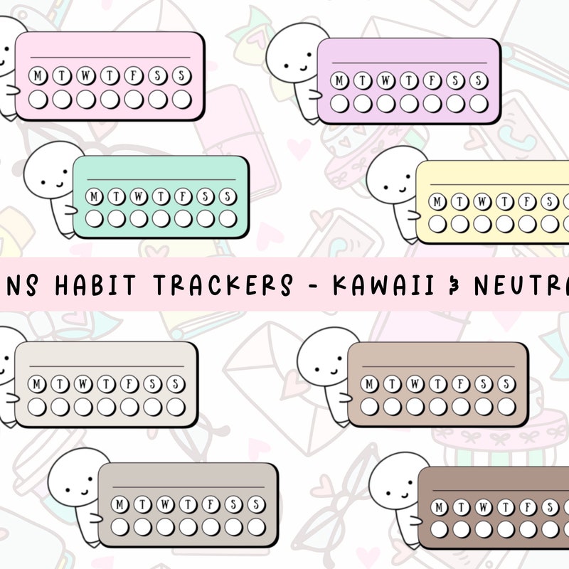 Habit Tracker Stickers - Etsy