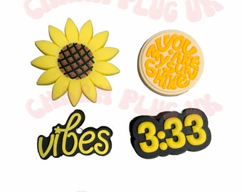 Croc Charms Bundle Autumn Summer Charm Signs Symbols Phrases Pin Badge ...