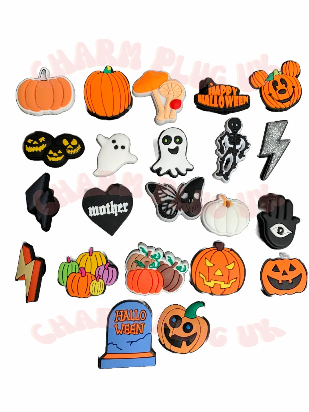 Halloween Croc Charms 20 Ghost Charm Signs Symbols Phrases - Etsy