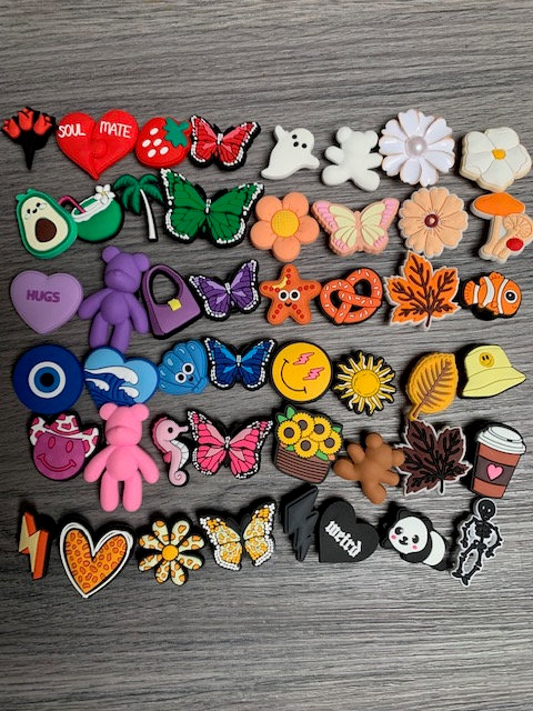 Croc Charms Bundle Autumn Summer Charm Signs Symbols Phrases Pin Badge ...