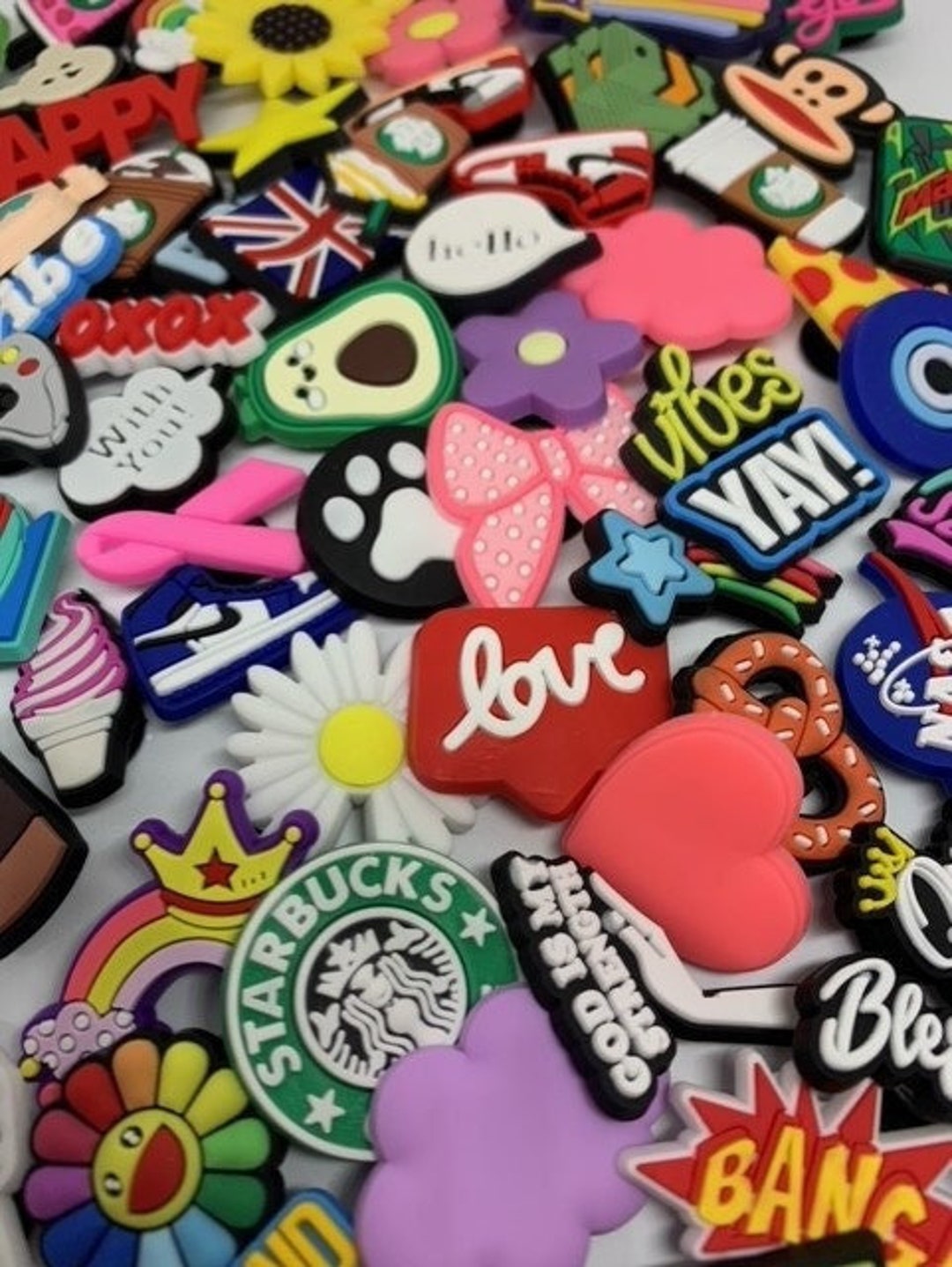 Croc Charms Cute Letters Signs Symbols Phrases Popular Pin - Etsy