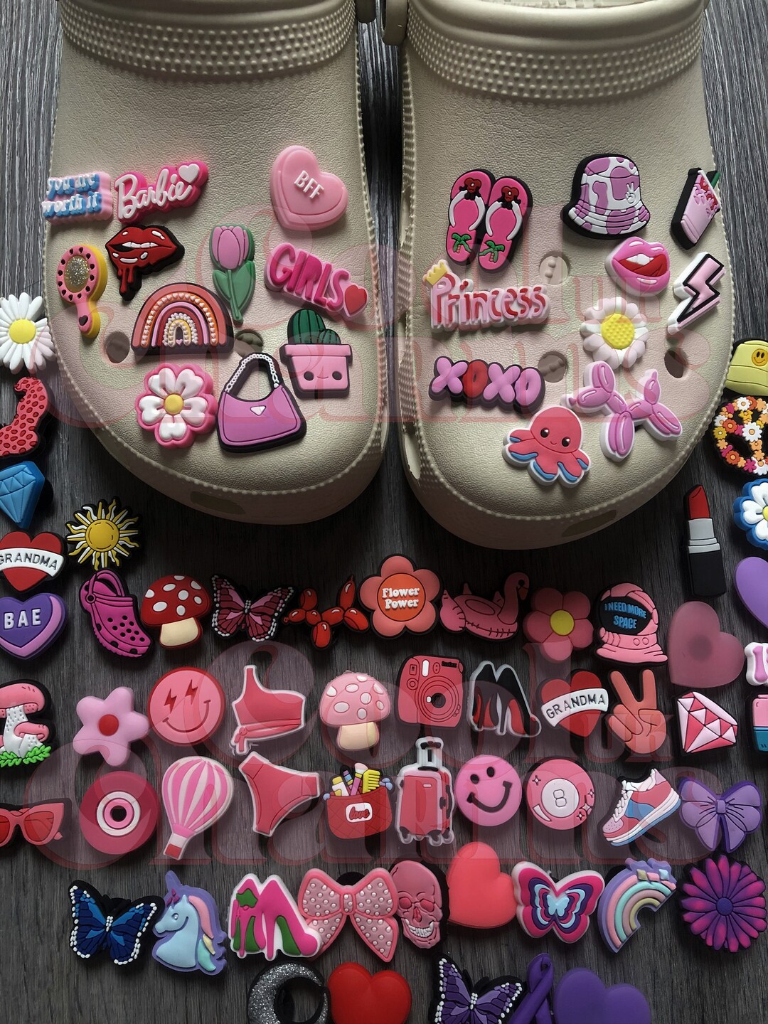 Clog Charms 70+ Cute Letters Signs Symbols Phrases Pin Badge Sign Shoe ...