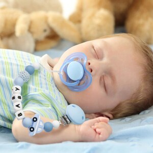 Personalised Dummy Clip, Silicone Dummy Clip Dummy Baby Pacifier Chain ...