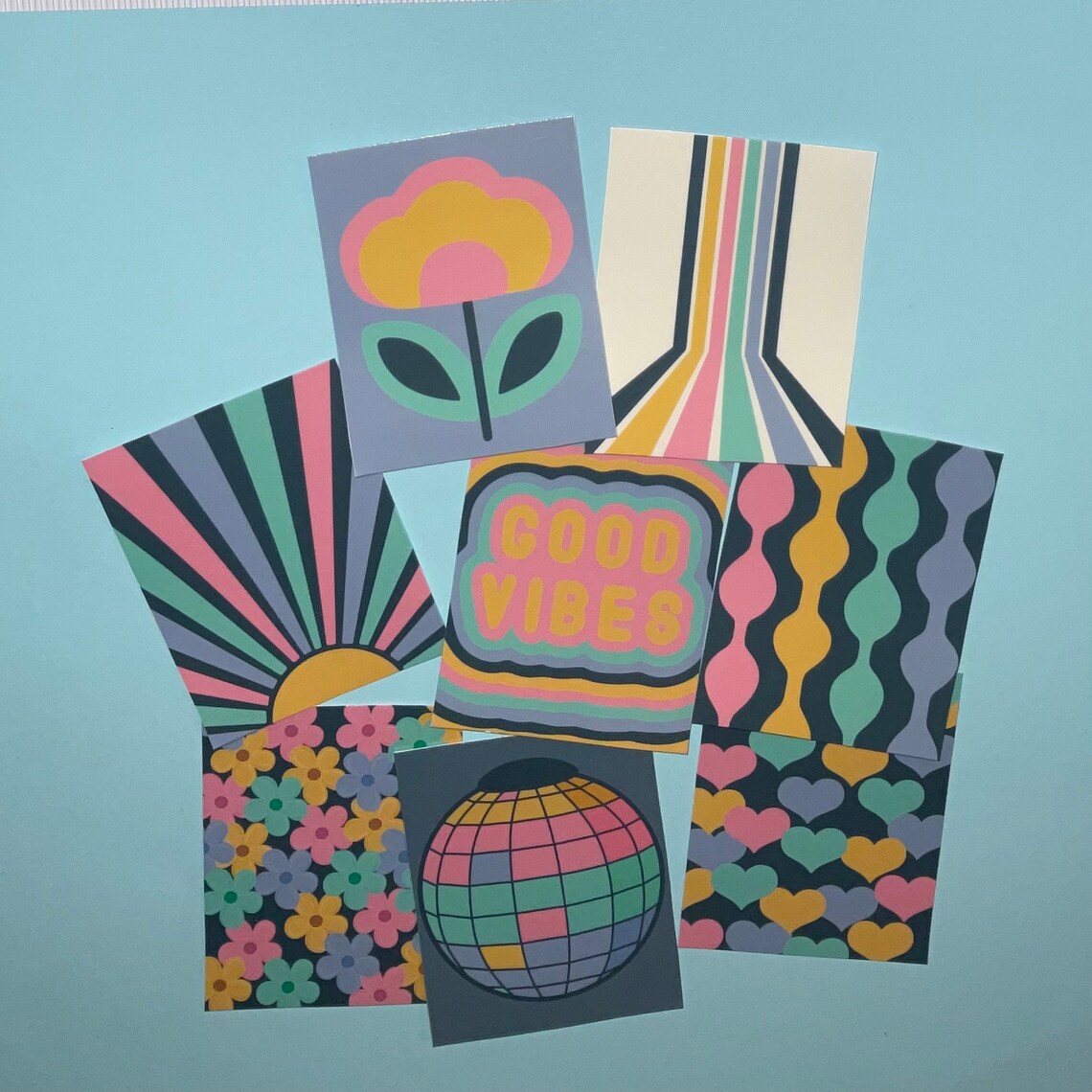 Retro 70s Sticker Pack - Etsy