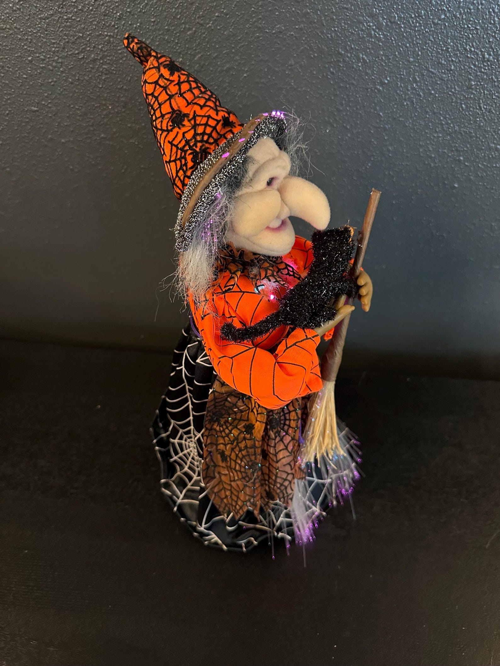 Vintage Halloween Fiber Optic Witch - Light up Fiber Optic Creepy Witch ...