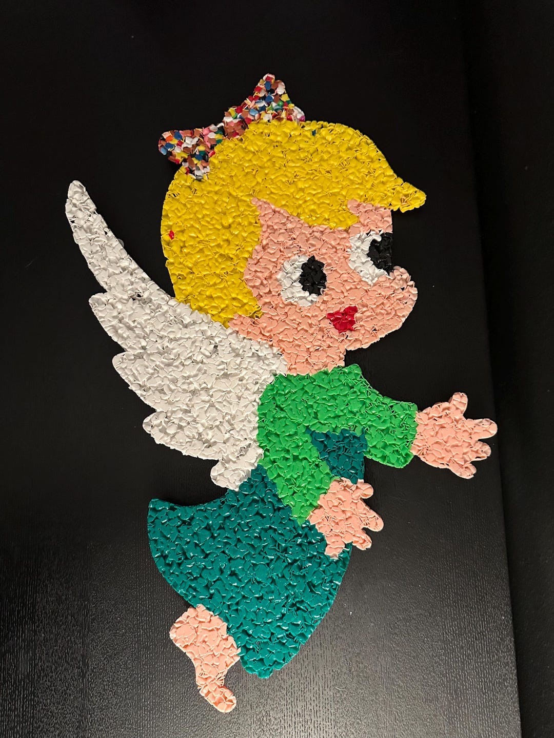 Vintage Christmas Melted Plastic Popcorn Santa Melted Plastic Popcorn ...