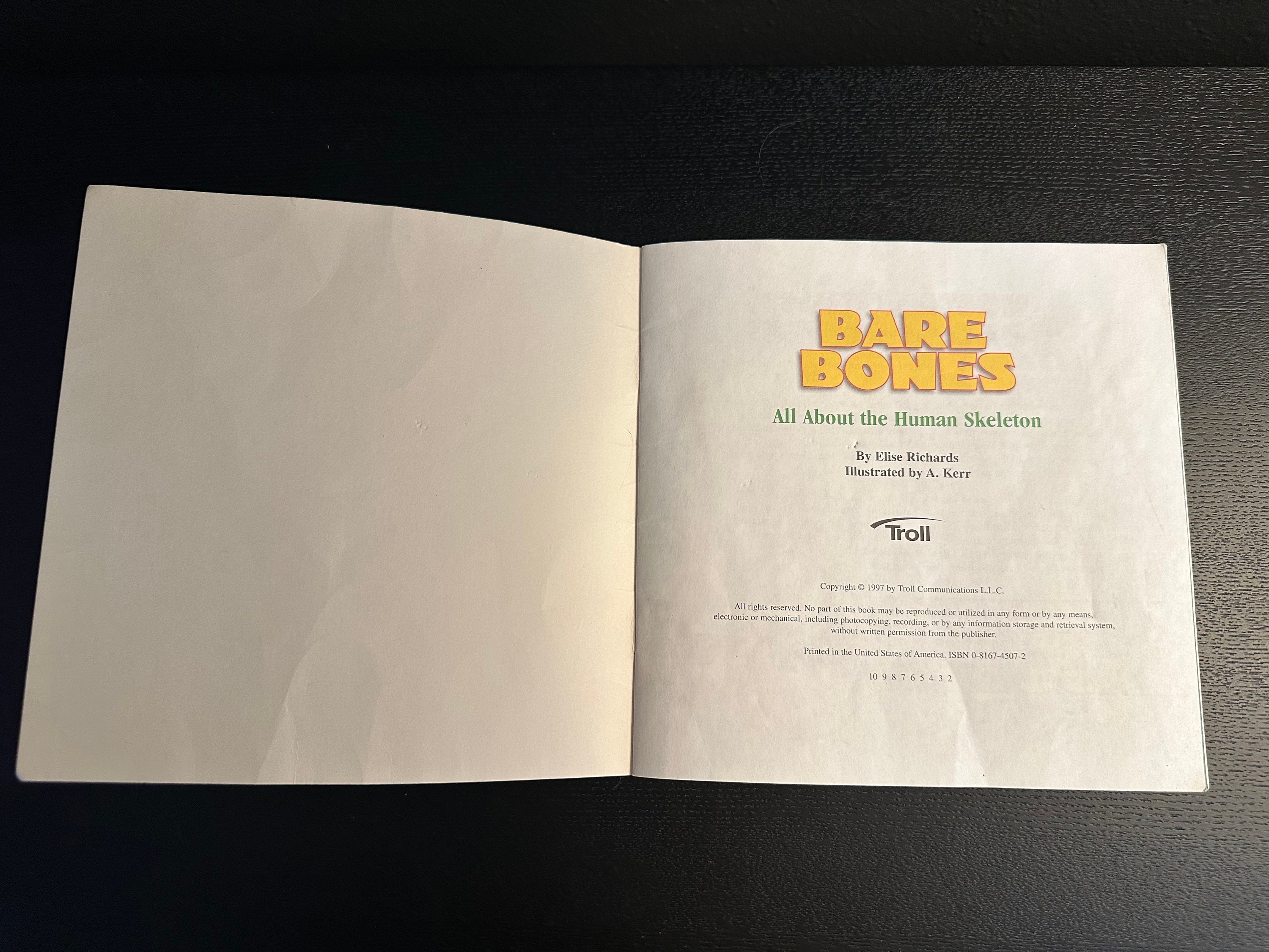 Vintage Children's Book Bare Bones All About the Human Skeleton ...