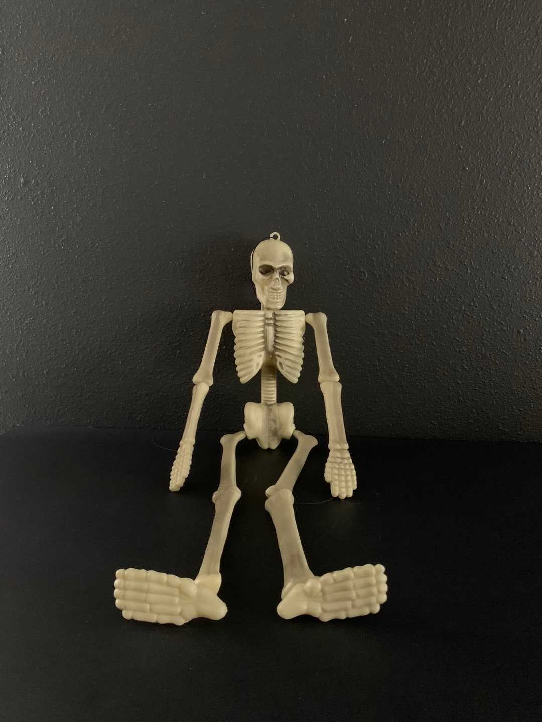 Vintage Halloween Skeleton - Hard Plastic Hanging Skeleton - Vintage ...