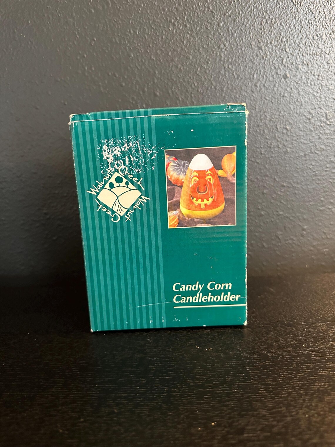 Vintage Halloween - Ceramic Candy Corn Jack-o-lantern Candleholder ...
