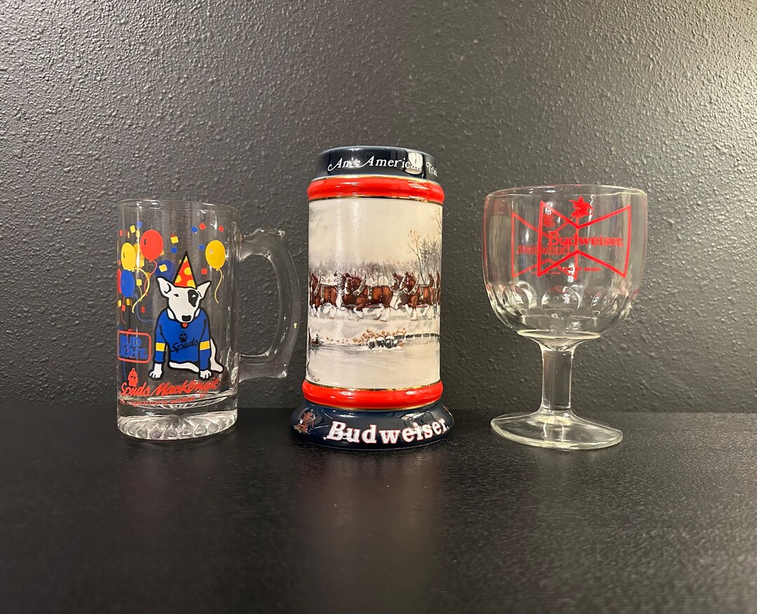 Vintage Budweiser Glasses - Vintage Spuds Mackenzie - Vintage Budweiser ...