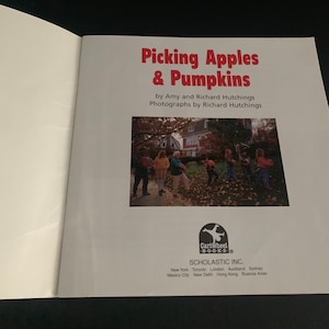 Vintage Children's Book: Picking Apples & Pumpkins - Scholastic 1994 - Etsy