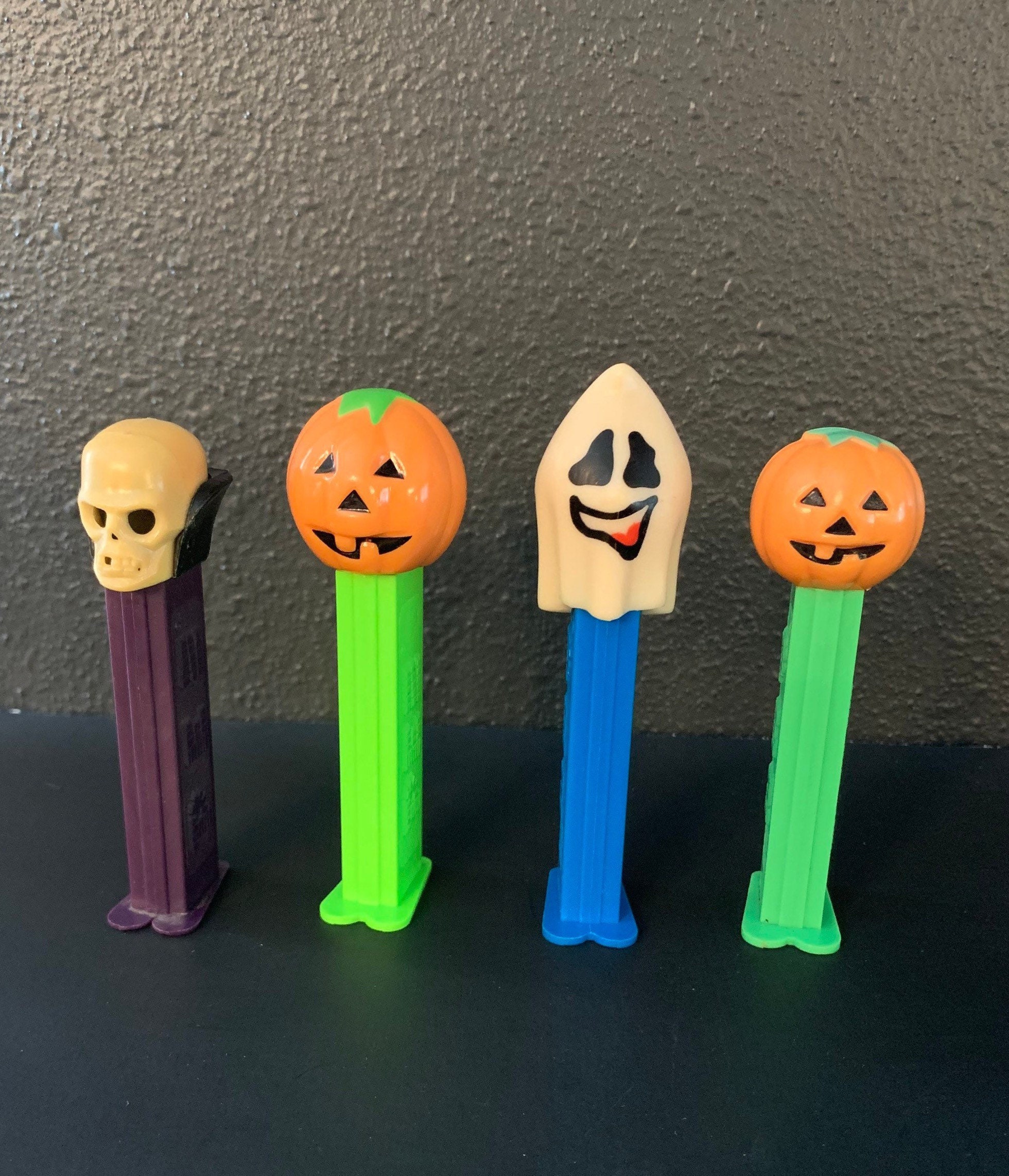 Vintage Halloween Pez Dispensers - Pumpkin, Ghost, Skull, Lot of 4 - Etsy