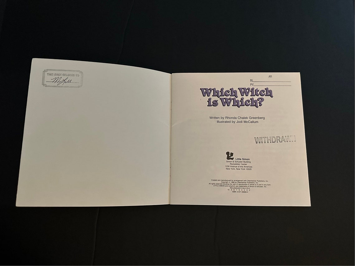 Vintage Halloween Children's Book Which Witch is Which 1988 Vintage ...