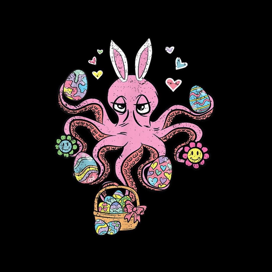 Octopus Bunny Ears Easter PNG - Etsy