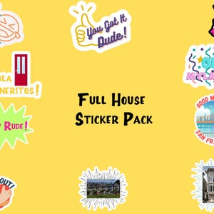 Full House 10 Piece Sticker, Tanner, 90 TV, Digital Planner, Laptop ...