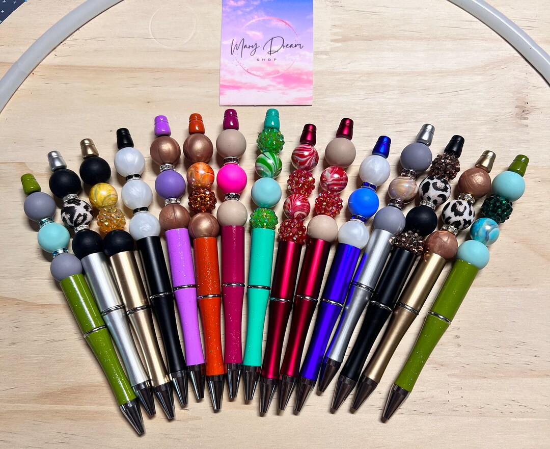 Personalized Beaded Ballpoint Pen - Custom Metal Pen - Etsy