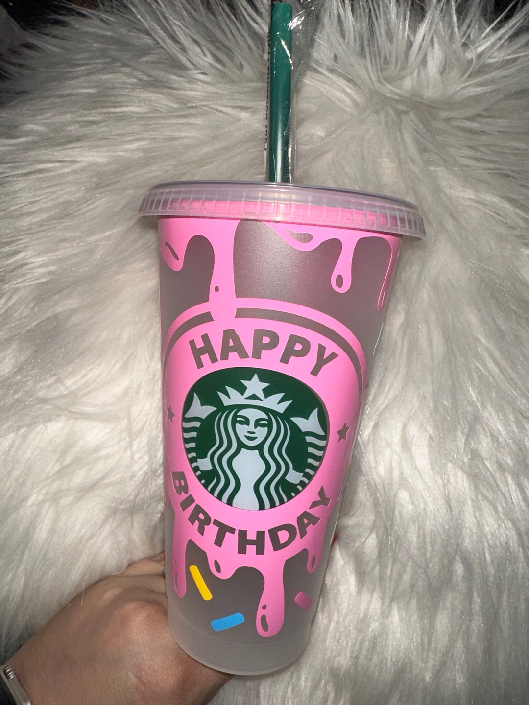 HAPPY BIRTHDAY CUP- Starbucks Cold Cup- Birthday Present- Birthday Gift ...