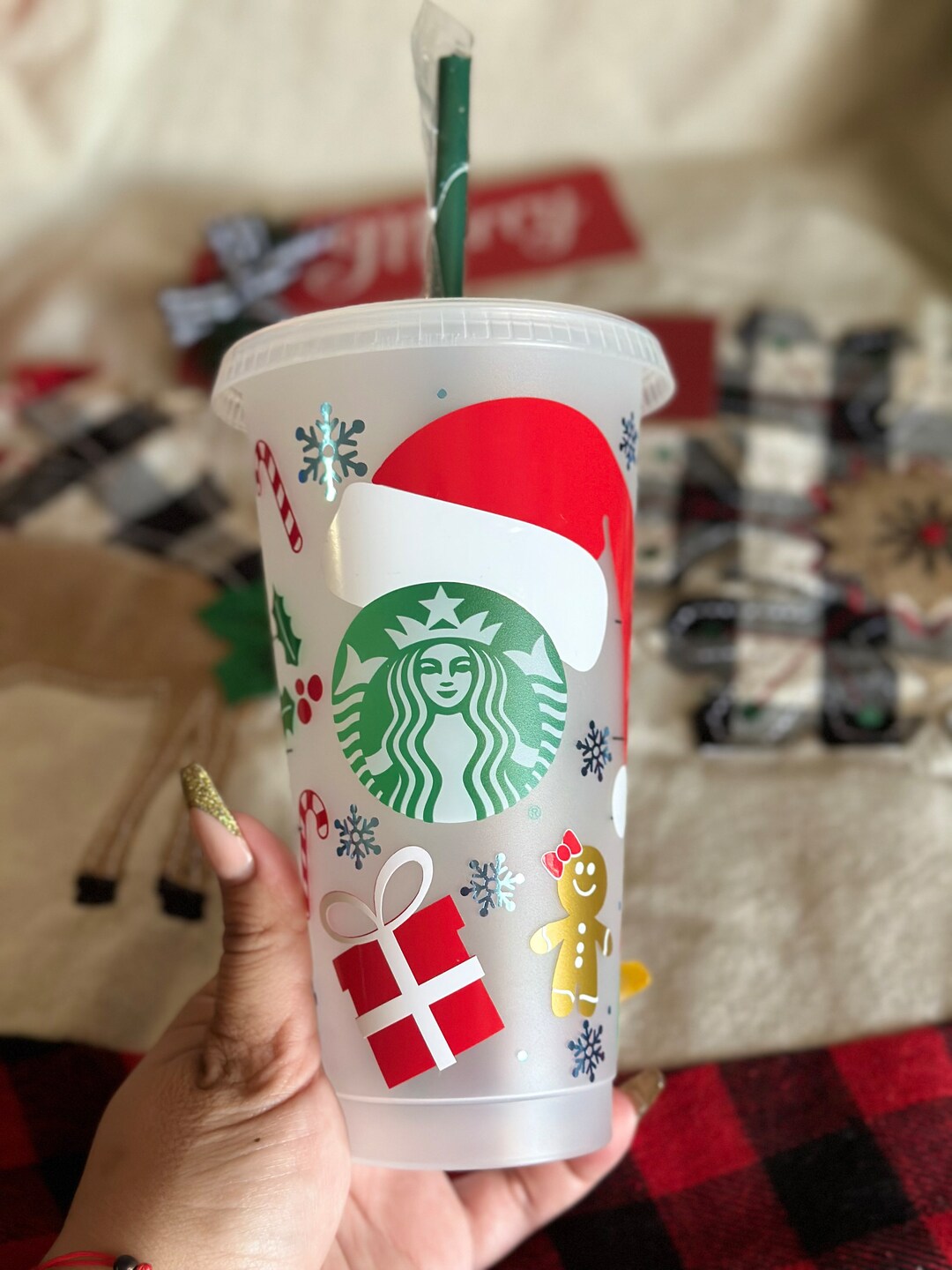 STARBUCKS CHRISTMAS CUP- Santa Hat Christmas Cup- Christmas Cups ...