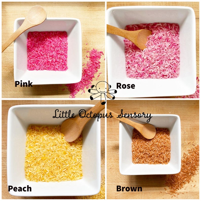 Coloured Sensory Rice 20 Colours Tuff Tray Base Sensory Bin - Etsy UK