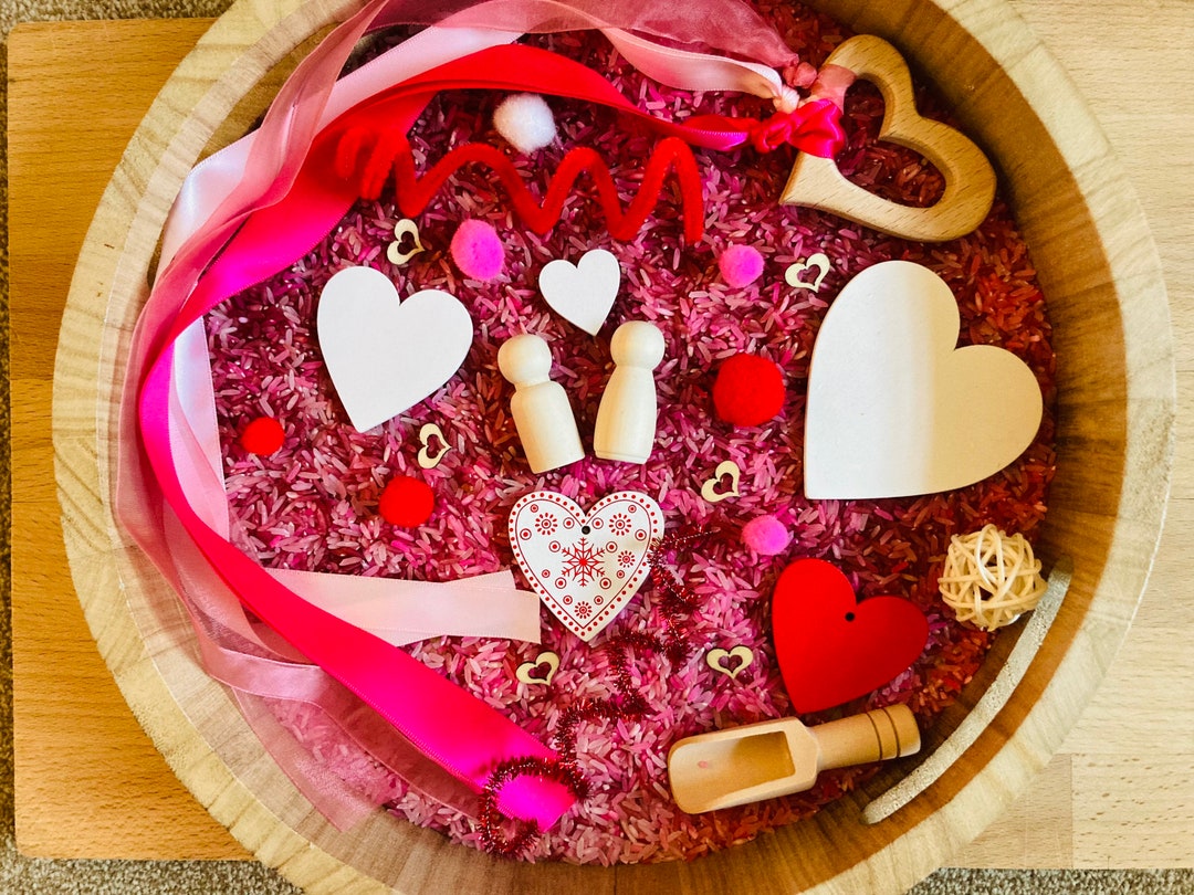 Valentines Day Loose Parts Play Kit Tuff tray activity - Etsy Österreich