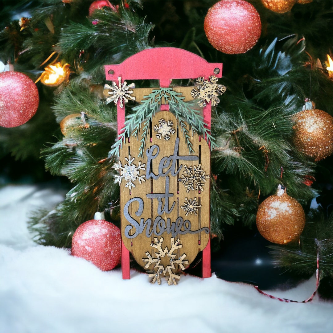 Let It Snow Wood Sign - Etsy