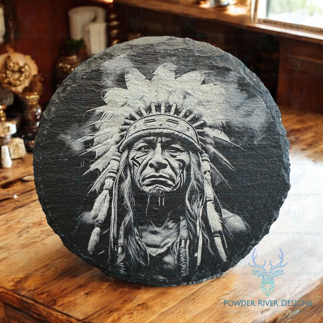 Native American Slate Coaster Set - Etsy