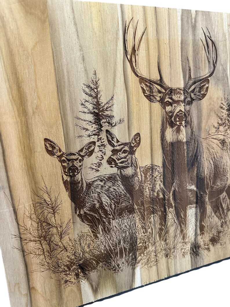 Buck With Does Teak Charcuterie Board - Etsy