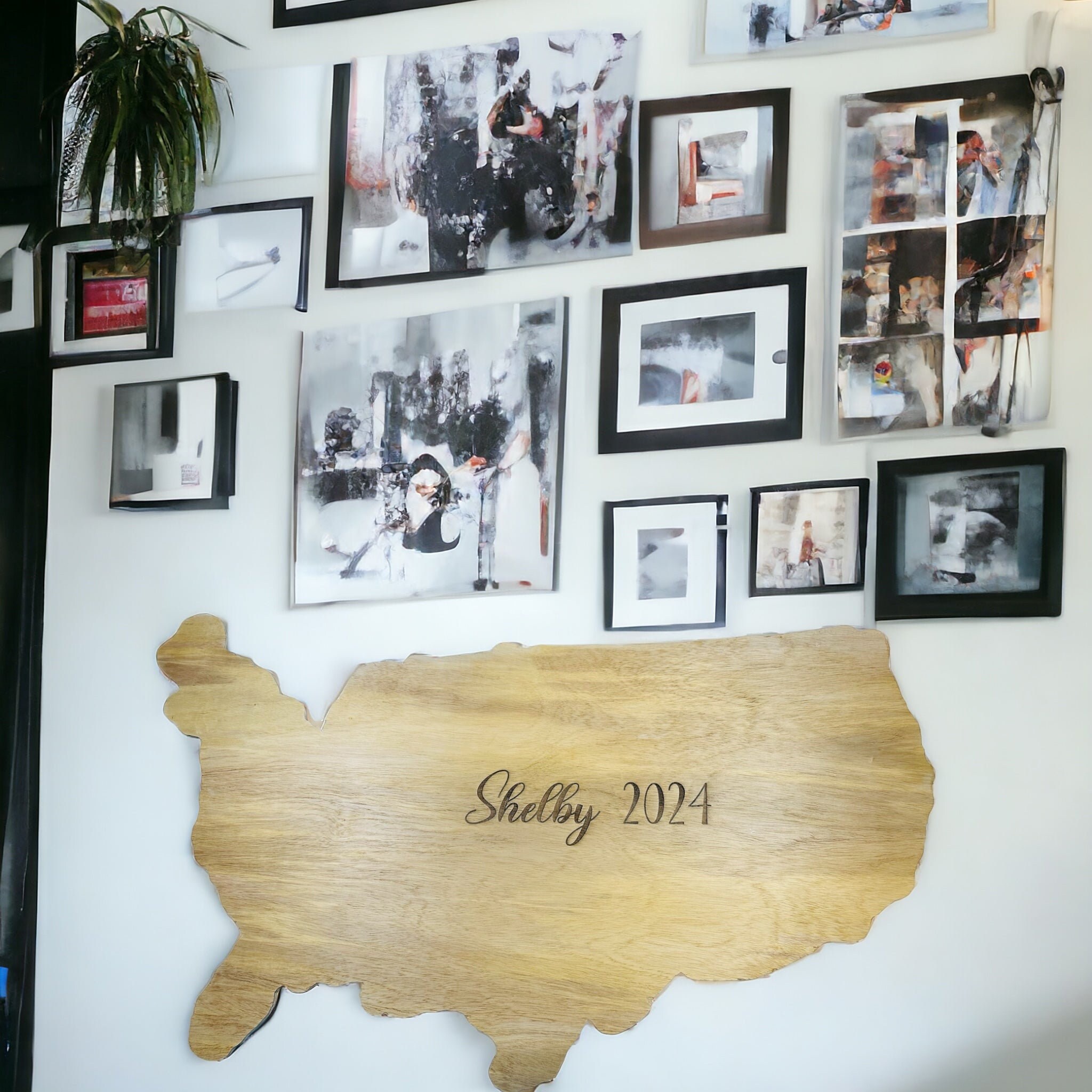 Custom Map of the United States With Outline - Etsy