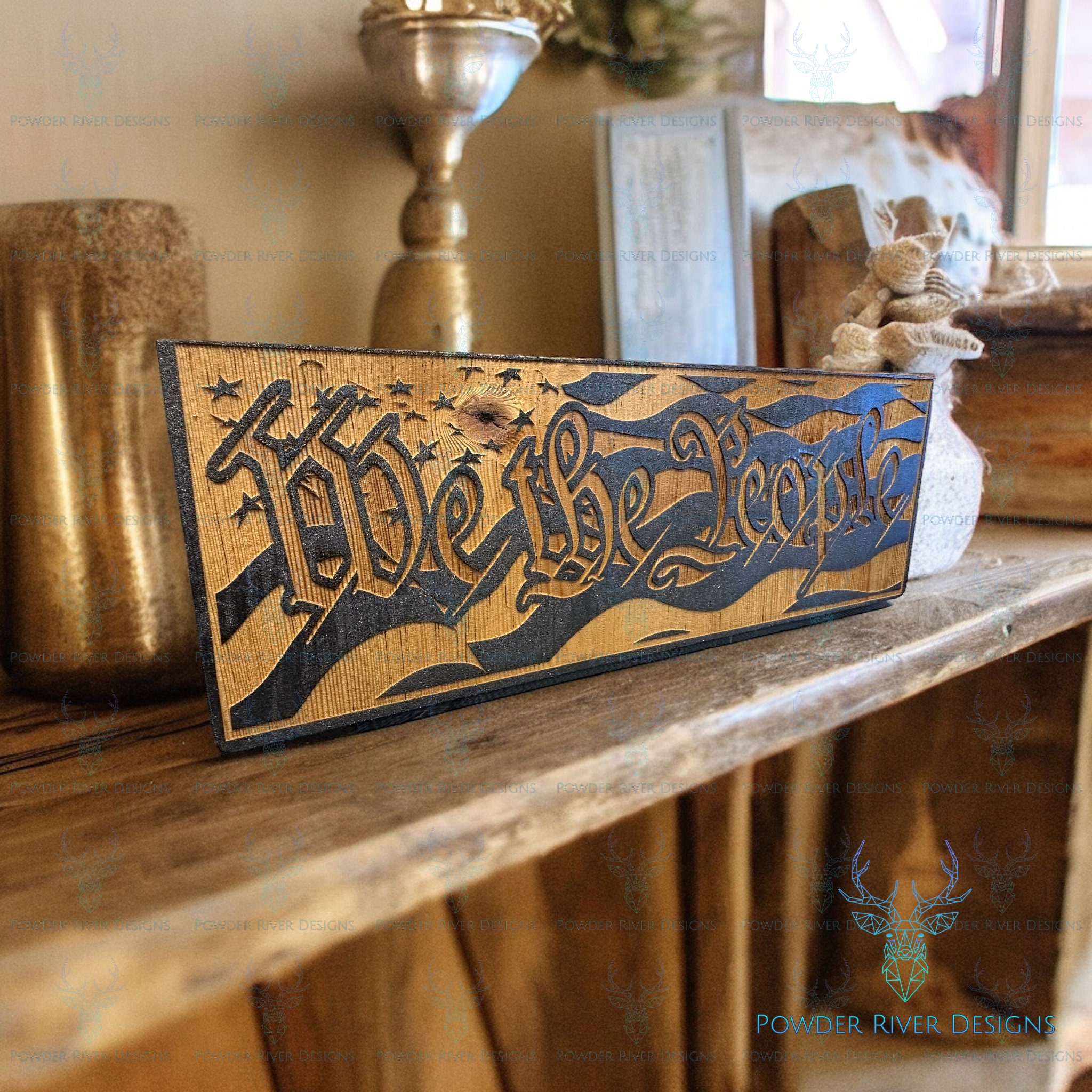 We the People Inverse Star Wood Flag - Etsy