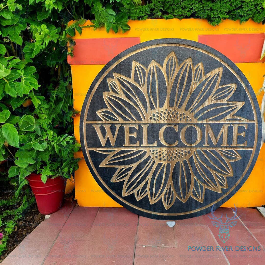 Sunflower Welcome Sign - Etsy